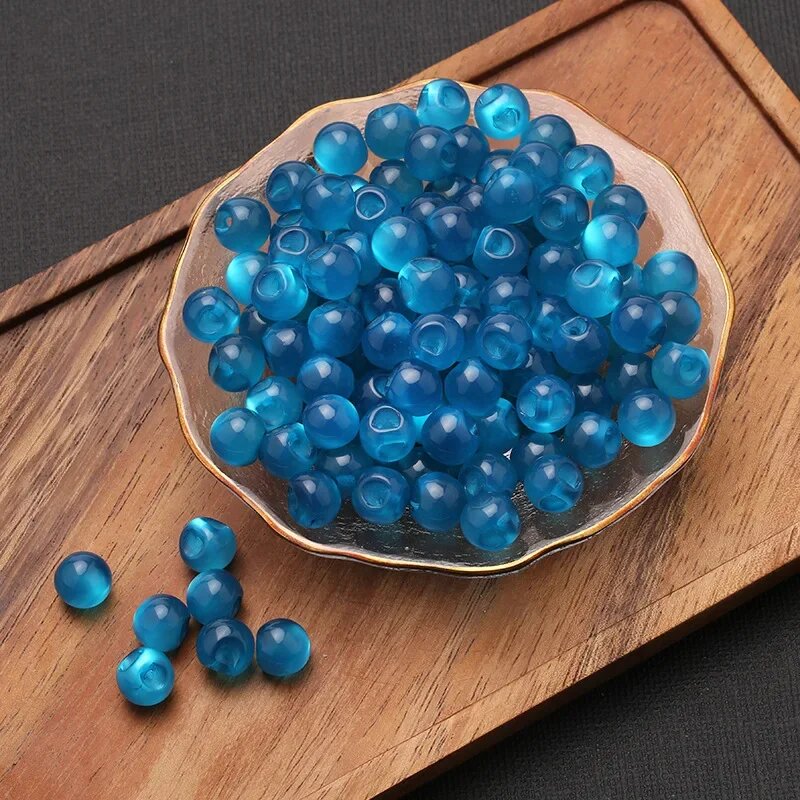 Пуговицы Cheongsam, пластиковые, круглые, перламутровые, с Синий, 11.5mm 10pcs, Синий, lake blue