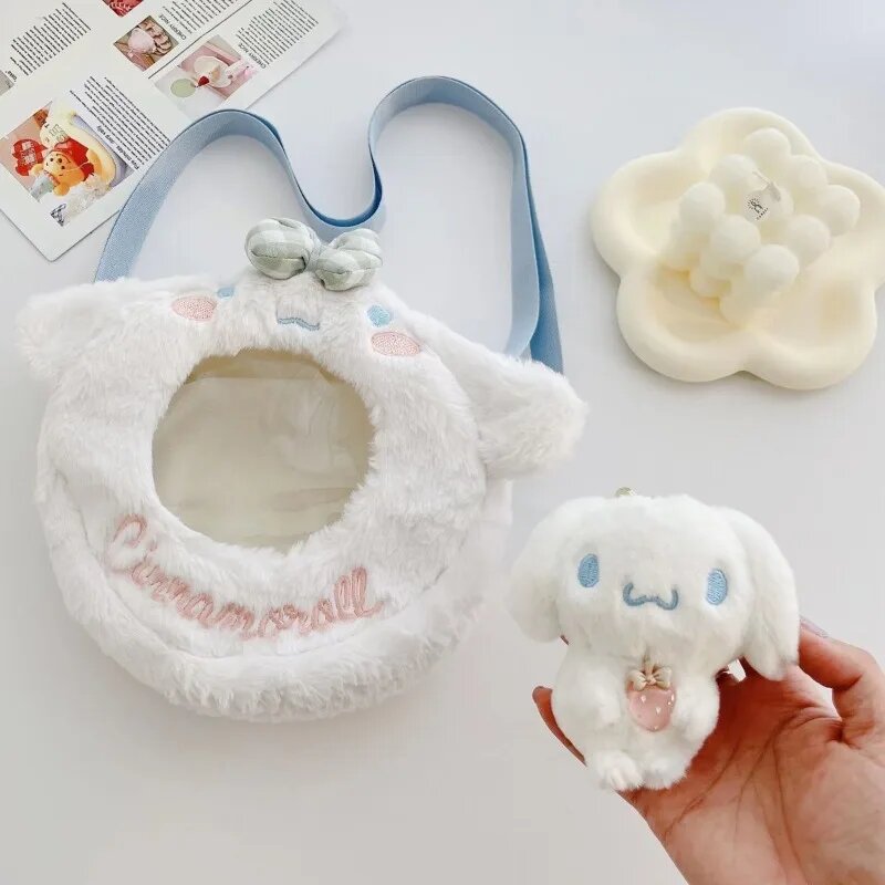 Прозрачная сумка через плечо Kuromi с персонажем мультфильма, милая аниме Cinnamoroll, кукла, игрушка, изысканная модная креативная сумка для девочек, подарок
