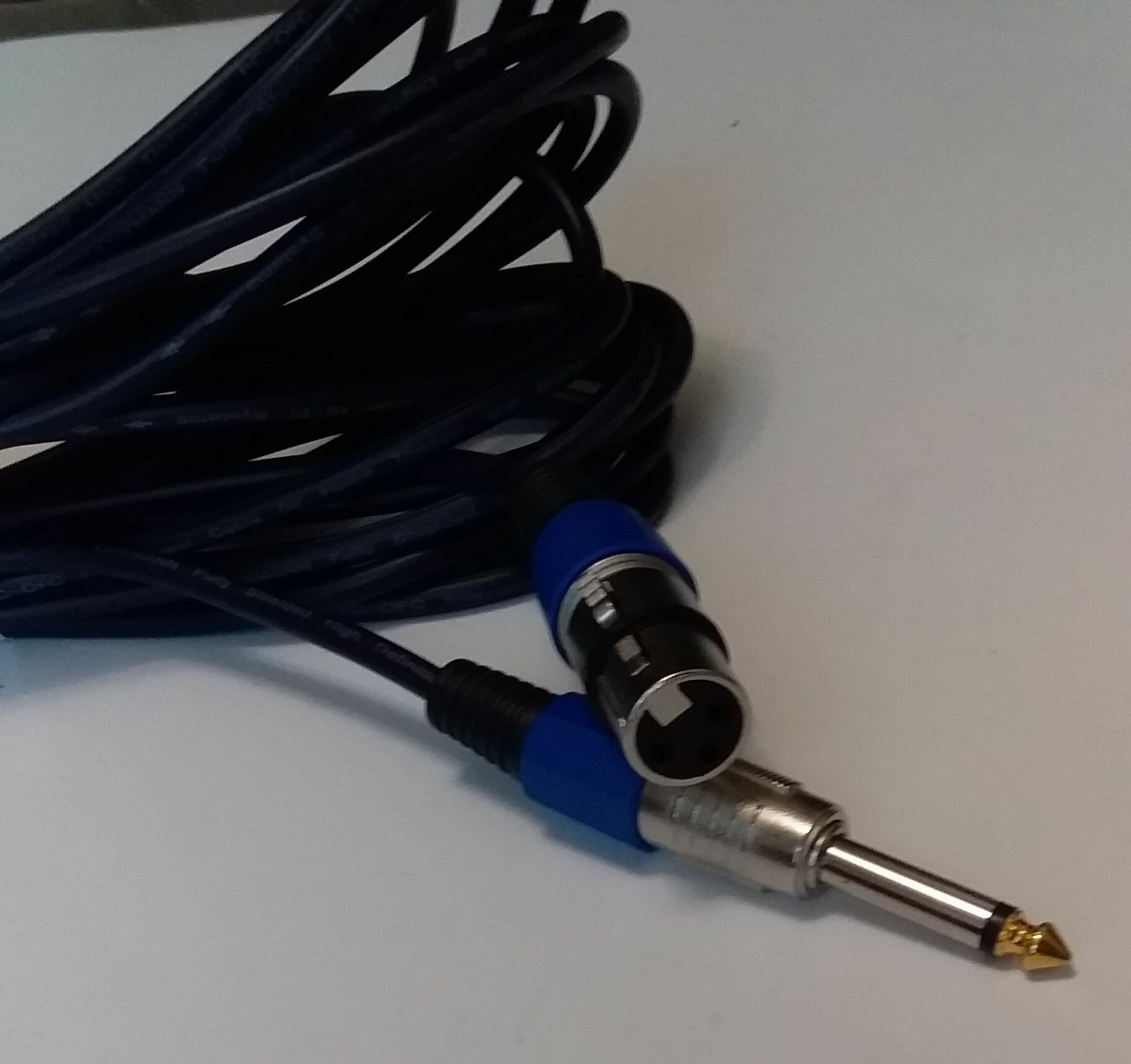Кабель микрофонный 3-pin XLR (Canon) гнездо - Штекер 6.3 моно PROF длинна 7 метров
