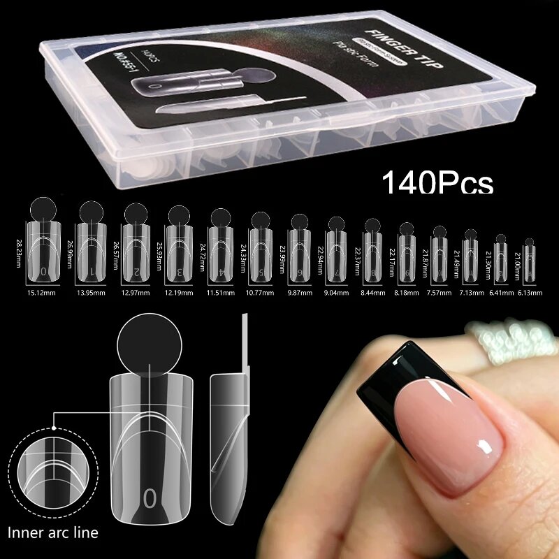 Формы для ногтей 140 шт, Square-B