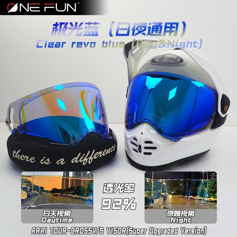 Фотохромный визор для мотоциклетного шлема ARAI Tour-X5 TX5 XD-5 Tour-Cross V: для Clear Revo Blue