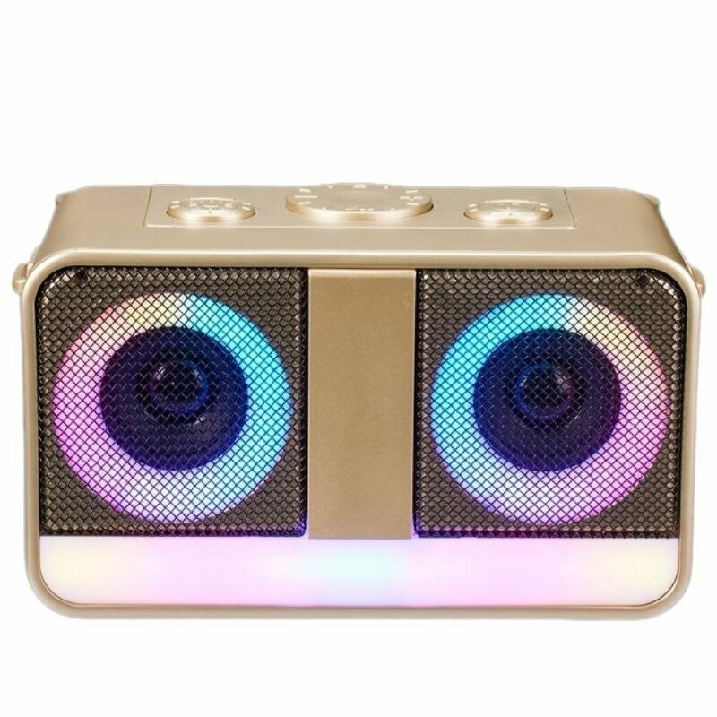 Музыкальный центр CHJ171 с караоке, Bluetooth-колонка 35 Вт с 2 беспроводными микрофонами, RGB-подсветкой, USB, AUX, TF