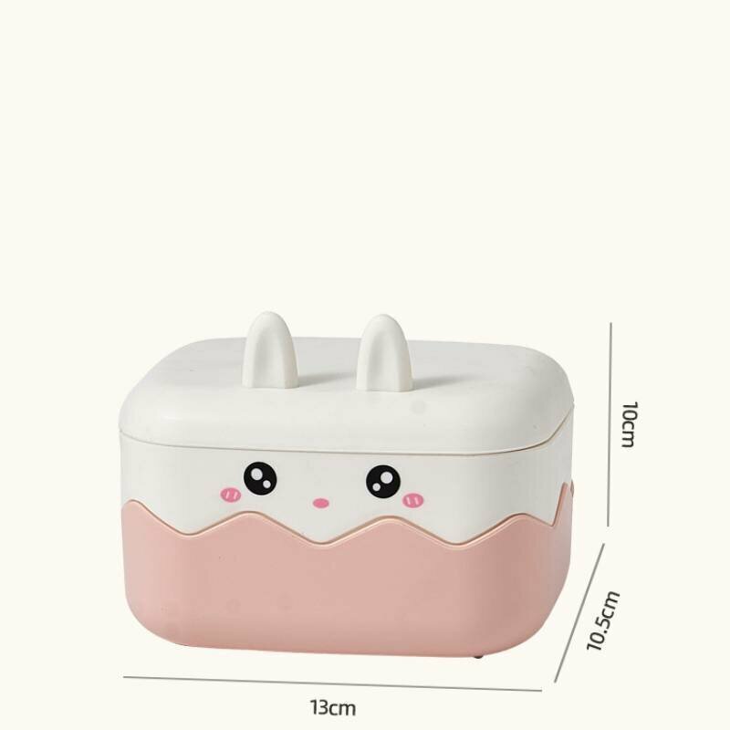 Коробка для хранения мыла pink bunny с герметичной водонепроницаемой крышкой и портативным дизайном для путешествий и ванной pink