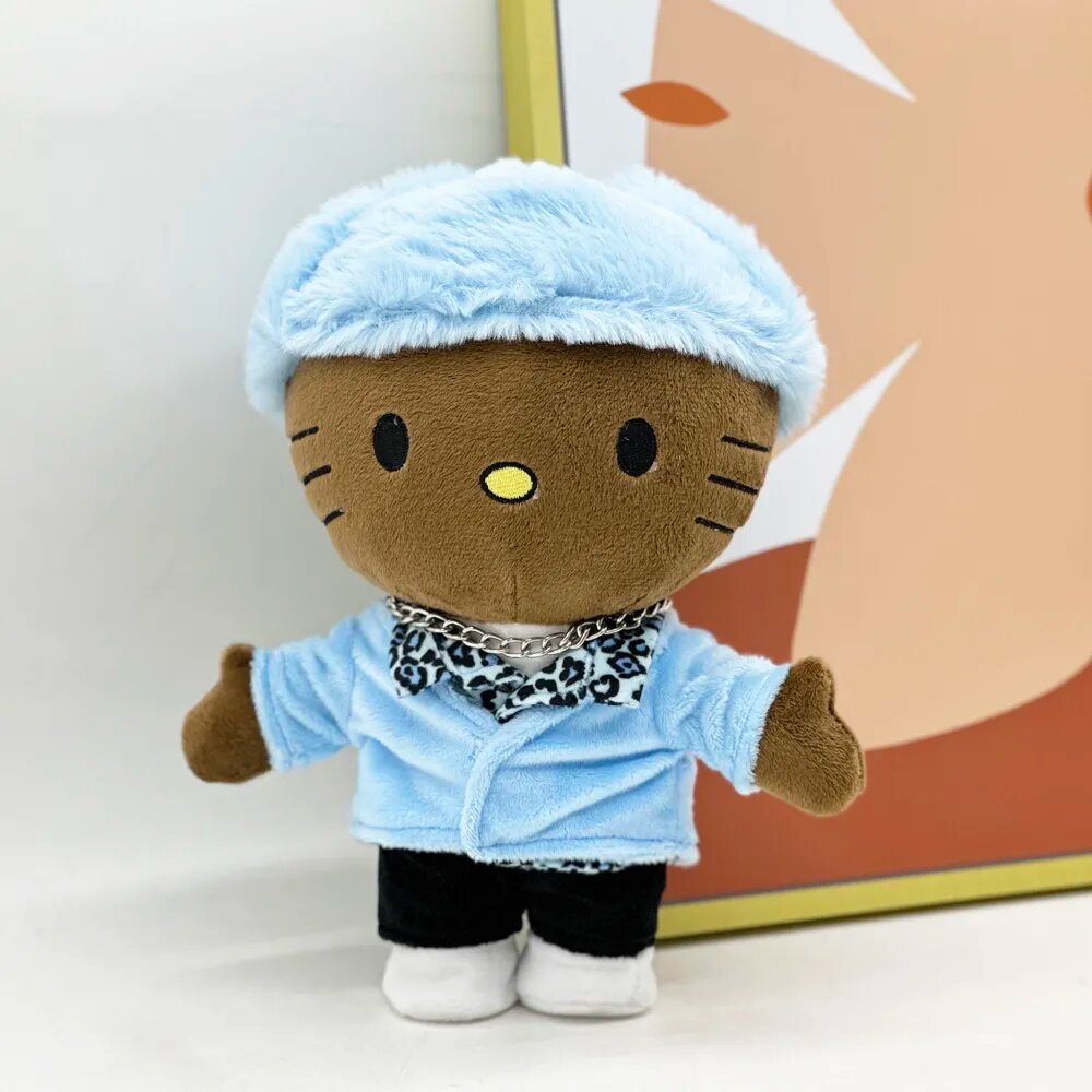 Мягкая игрушка Travis Scott 24 см, модная плюшевая кукла, подарок для друзей, Синяя одежда