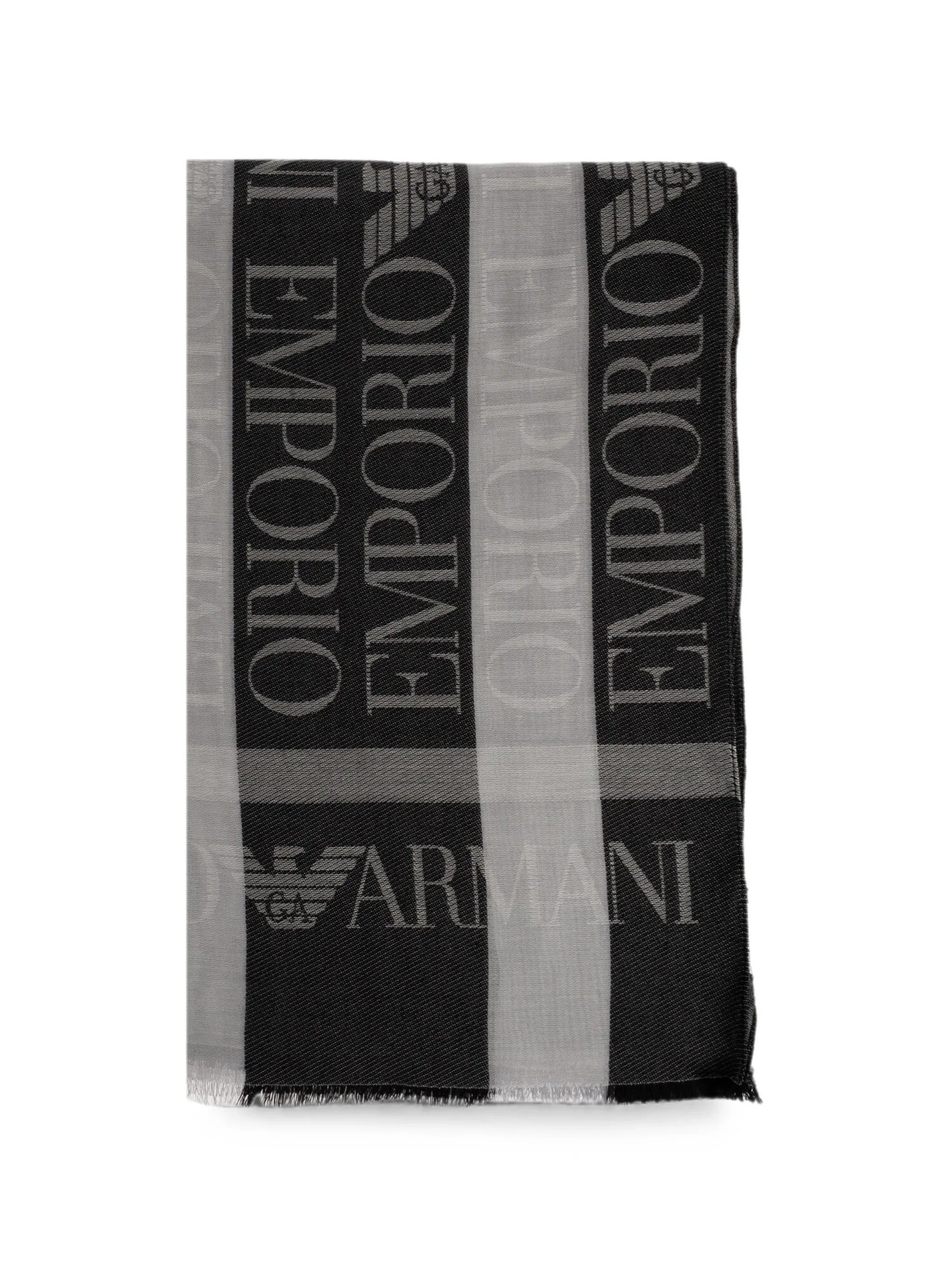 Шарф EMPORIO ARMANI Logo-print fringed scarf для девочек — фото 1
