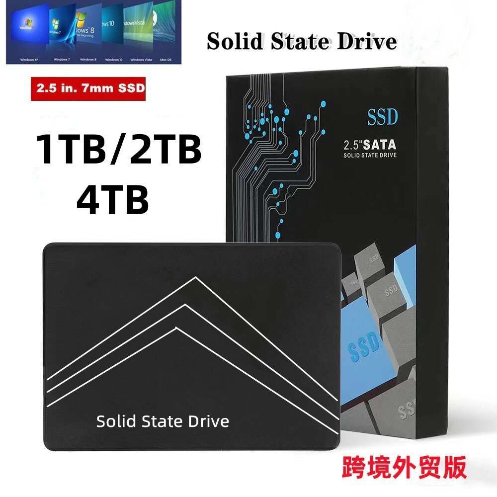 Внутренний SSD 2.5 дюйма для ноутбуков и ПК, 2 ТБ, высокая скорость передачи данных, интерфейс SATA III
