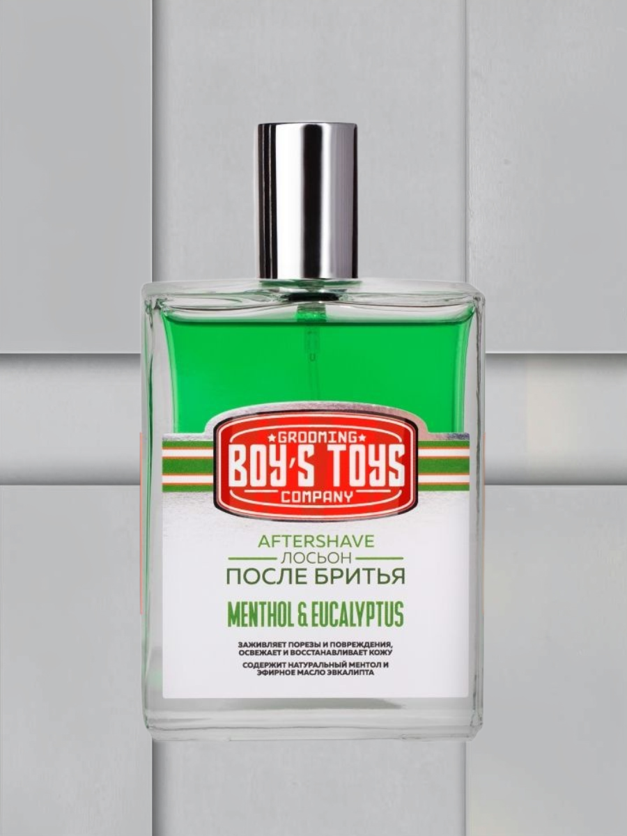BOY'S TOYS Лосьон после Бритья с Ментол и Натуральным Маслом Эвкалипта, 100 мл