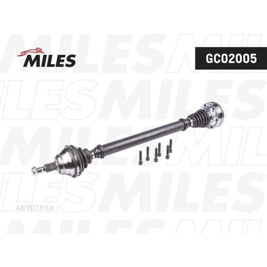 Привод в сборе правый AUDI A3/SKODA OCTAVIA/VW GOLF/BORA 1.9TD-2.8 98- (GKN 303927) GC02005 MILES GC02005