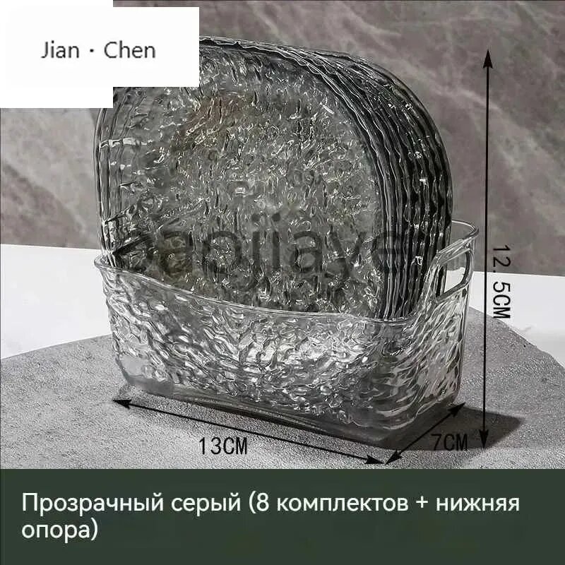 Набор столовых приборов 8 предм. серый, белый