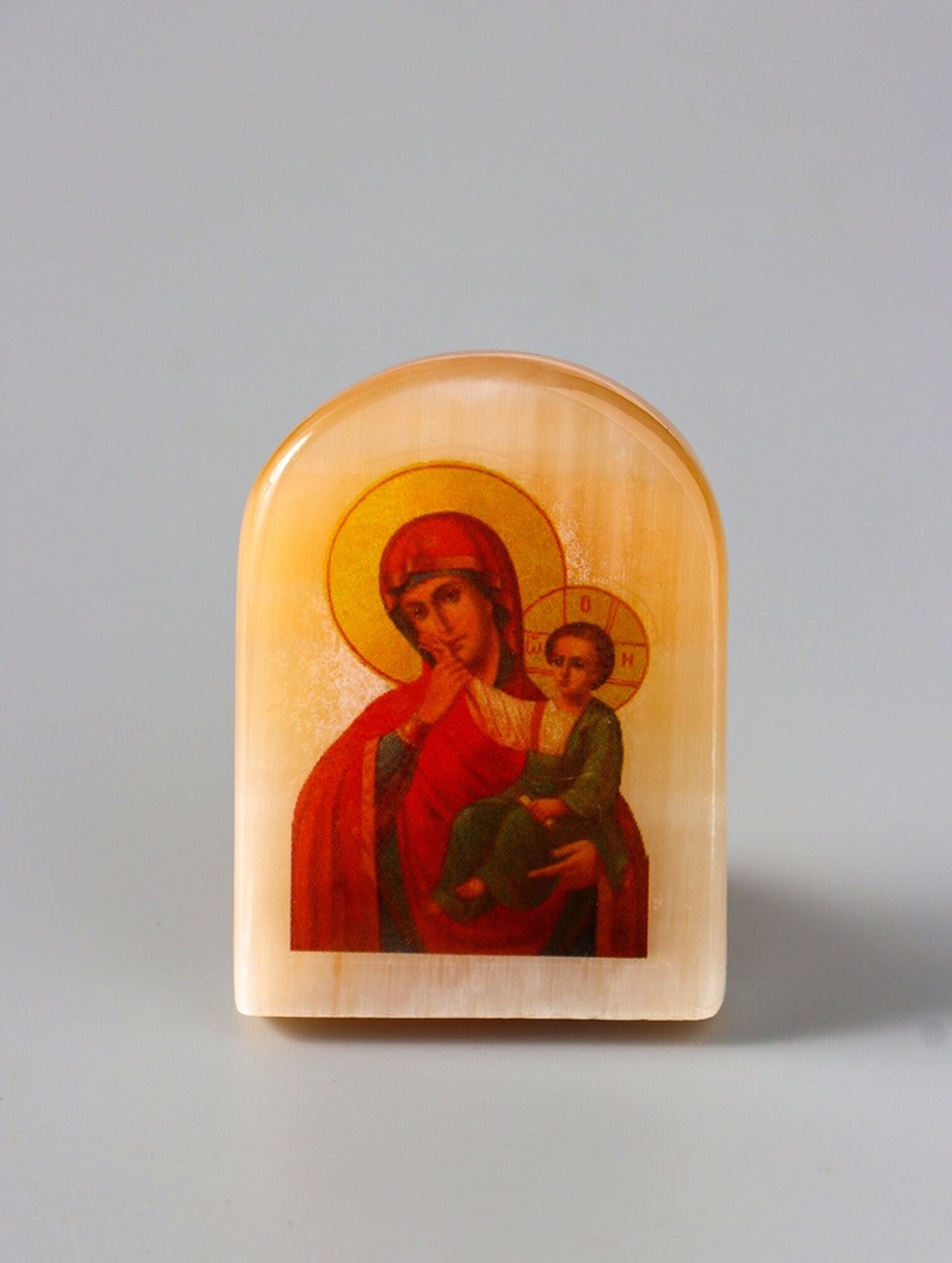 Икона настольная «Отрада и утешение Божией Матери», 6×4.5 см, селенит
