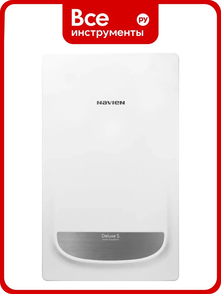 Газовый котел Navien Deluxe S-24k, закрытая камера, двухконтурный, 24 квт, коаксиальный НС-1205510, нержавеющей стали
