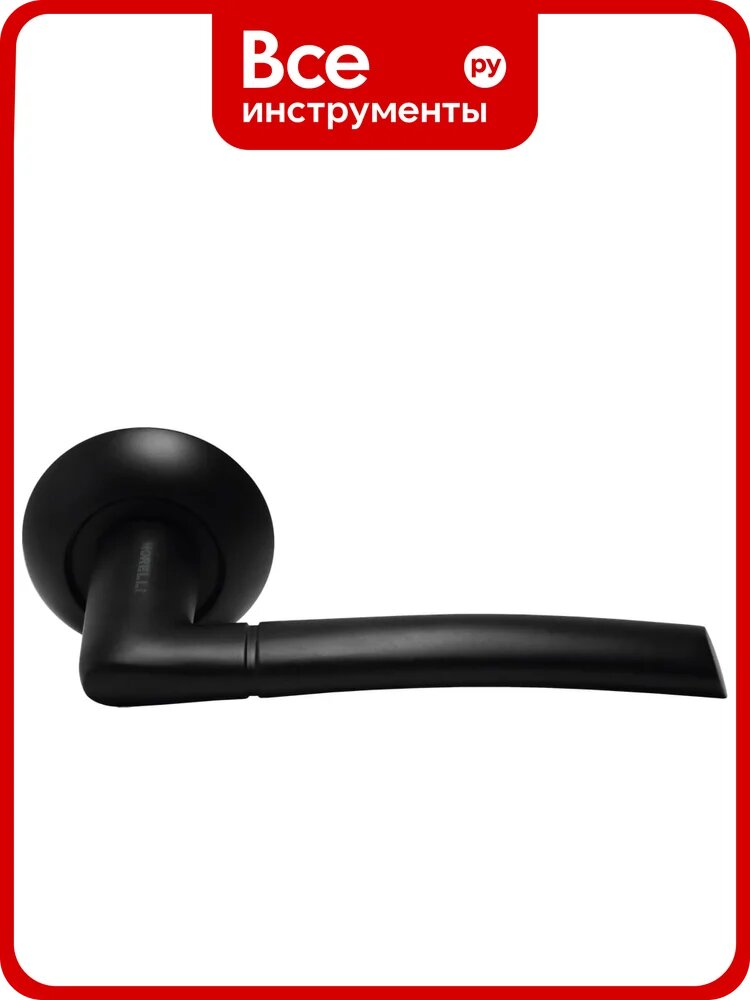 Дверная ручка MORELLI Пиза цвет-черный MH-06 BL 9012846, полотне двери