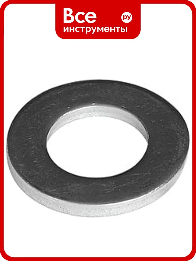 Плоская оцинкованная шайба DIN125а М10 100шт - коробка Tech-Krep 105261