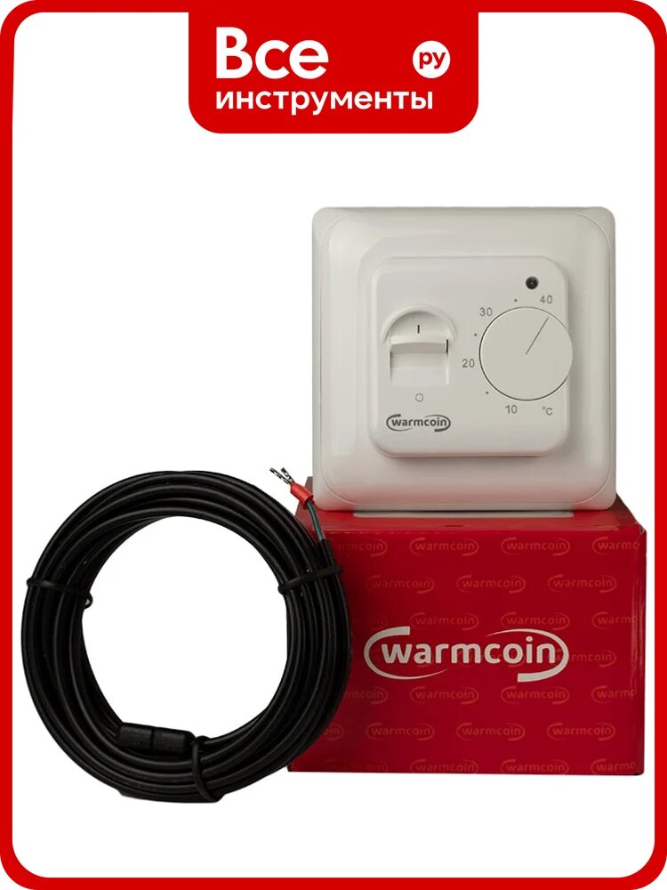Терморегулятор механический Warmcoin W70 белый Термостат_RTC_70.26_белый для автоматического регулирования