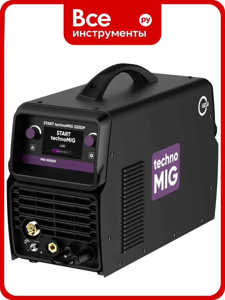 Сварочный полуавтомат START technoMIG 220 DP, 2T/4T, 10,2 кВт, 220 А, 4 ролика