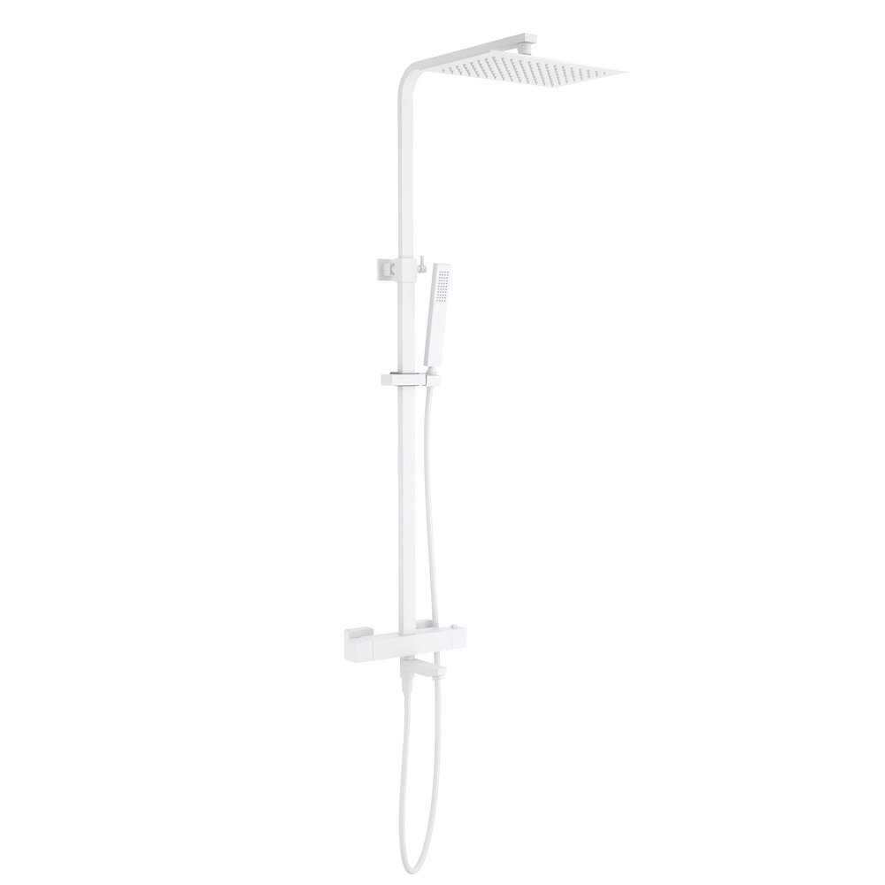 Душевая стойка Timo Tetra-Thermo SX-0169/16 с термостатом, матовая белая