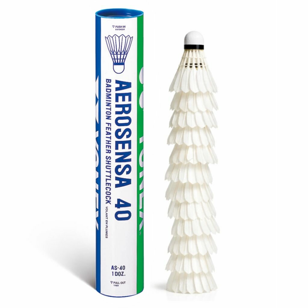 Yonex Aerosensa AS-40 перьевые воланы (2 скорость) 12 шт.