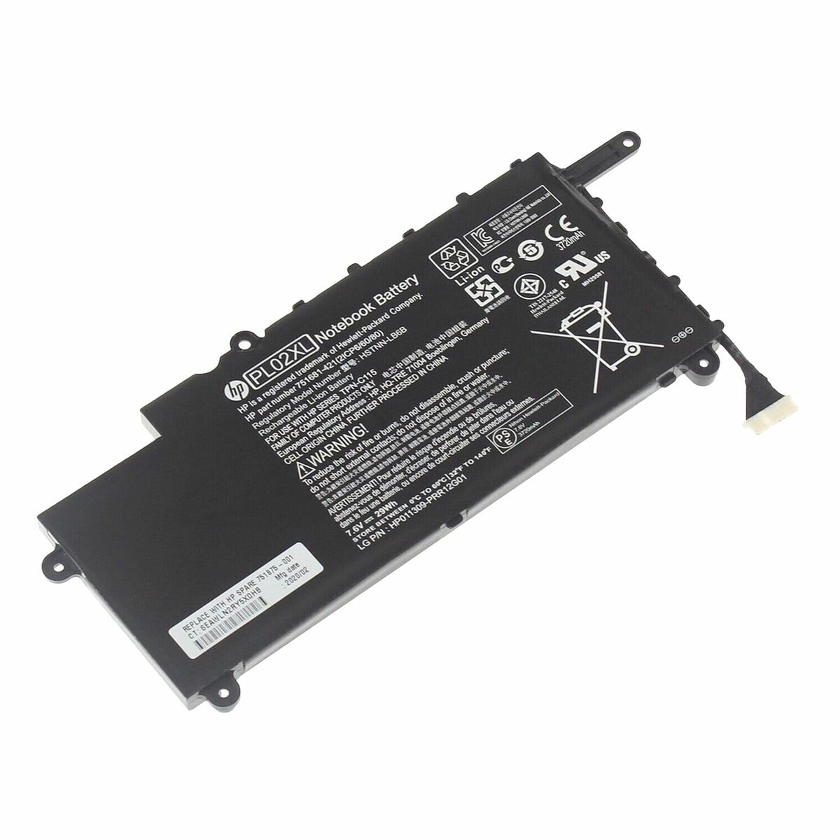 Аккумулятор HP PL02XL