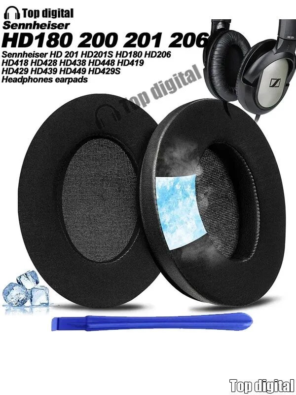 Амбушюры Sennheiser HD180 200 201 201S 206 HD418 HD428 HD438 HD448 HD419 HD429 HD439 HD449 HD429S для наушников