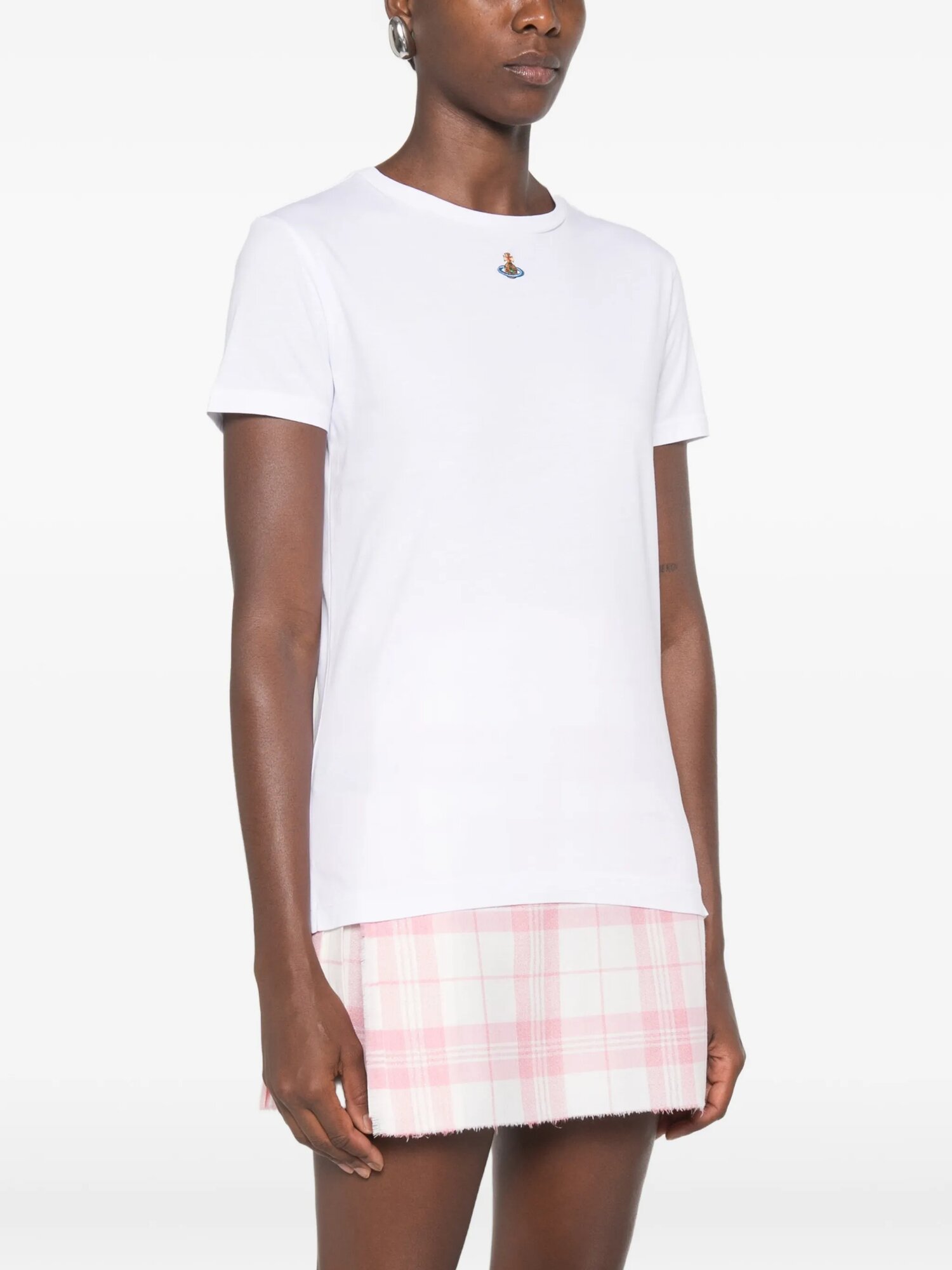 Футболка Vivienne Westwood Orb Peru´ white T-shirt, размер 42, бежевый/белый — фото 1