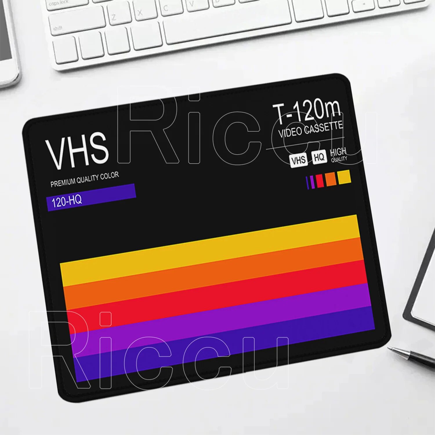 Riccu коврик для мыши ретро VHS, 200x250x2mm, фиолетовый