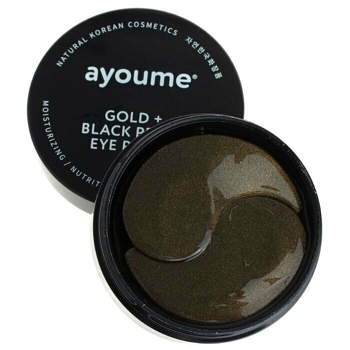 AYOUME Гидрогелевые патчи c золотом и черным жемчугом Gold + Black Pearl Eye Patch 60 шт