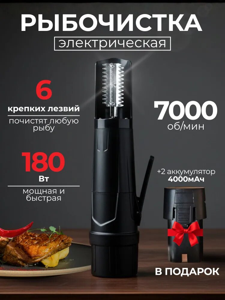 Рыбочистка / Электрическая беспроводная / Рыбочистка аккумуляторная