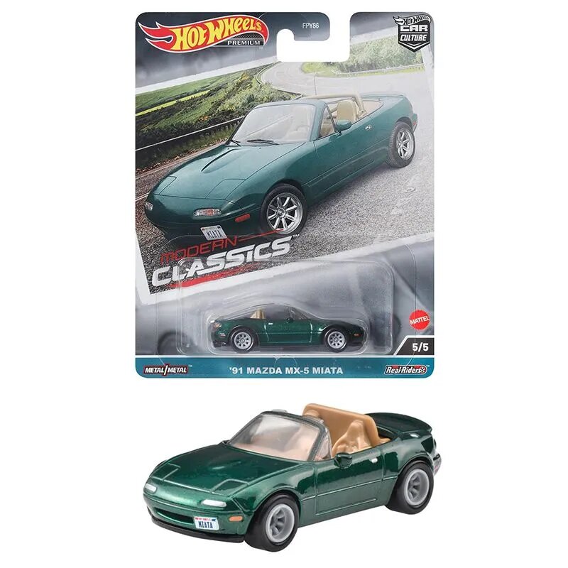 Машинка коллекционная Mattel Hot Wheels Premium Car Culture: FPY86 91 MAZDA MX-5 MIATA