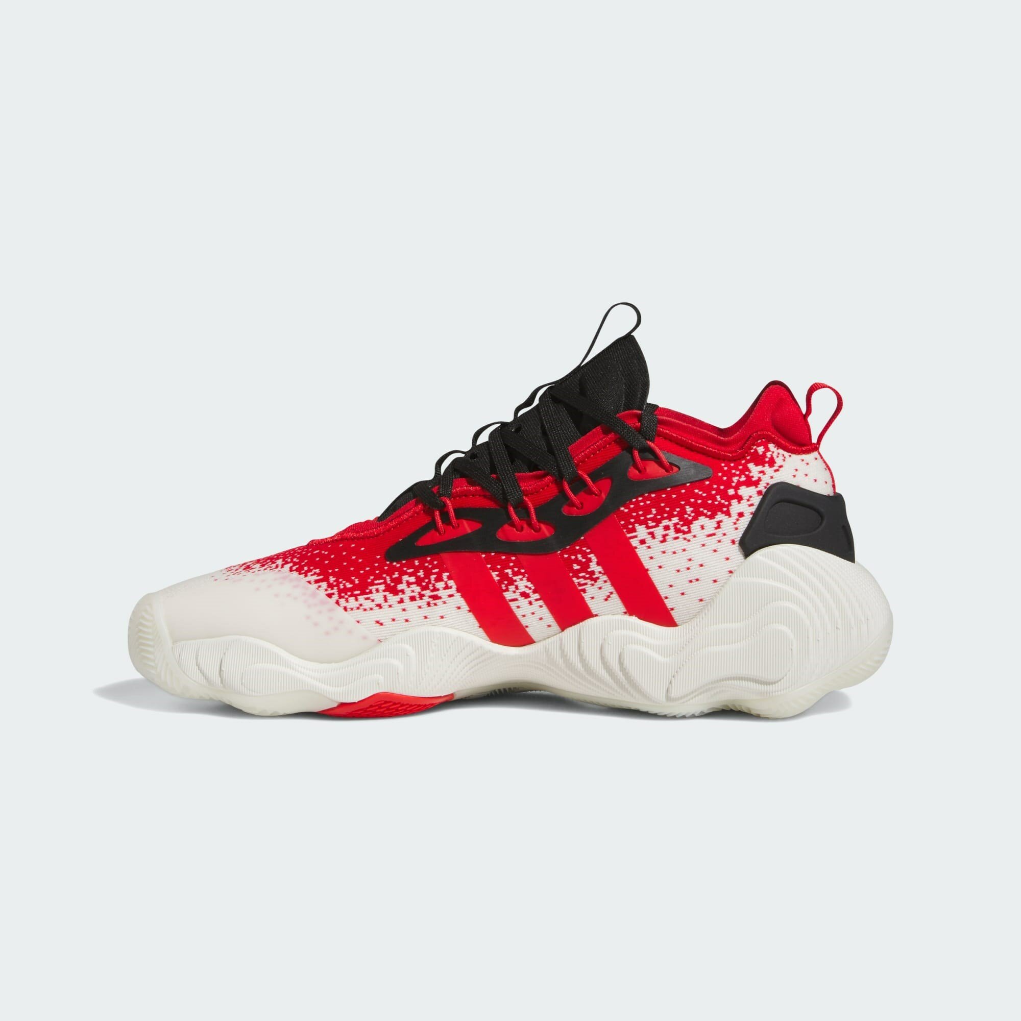 Кроссовки adidas TRAE YOUNG 3, размер 9 UK, белый-красный — фото 1