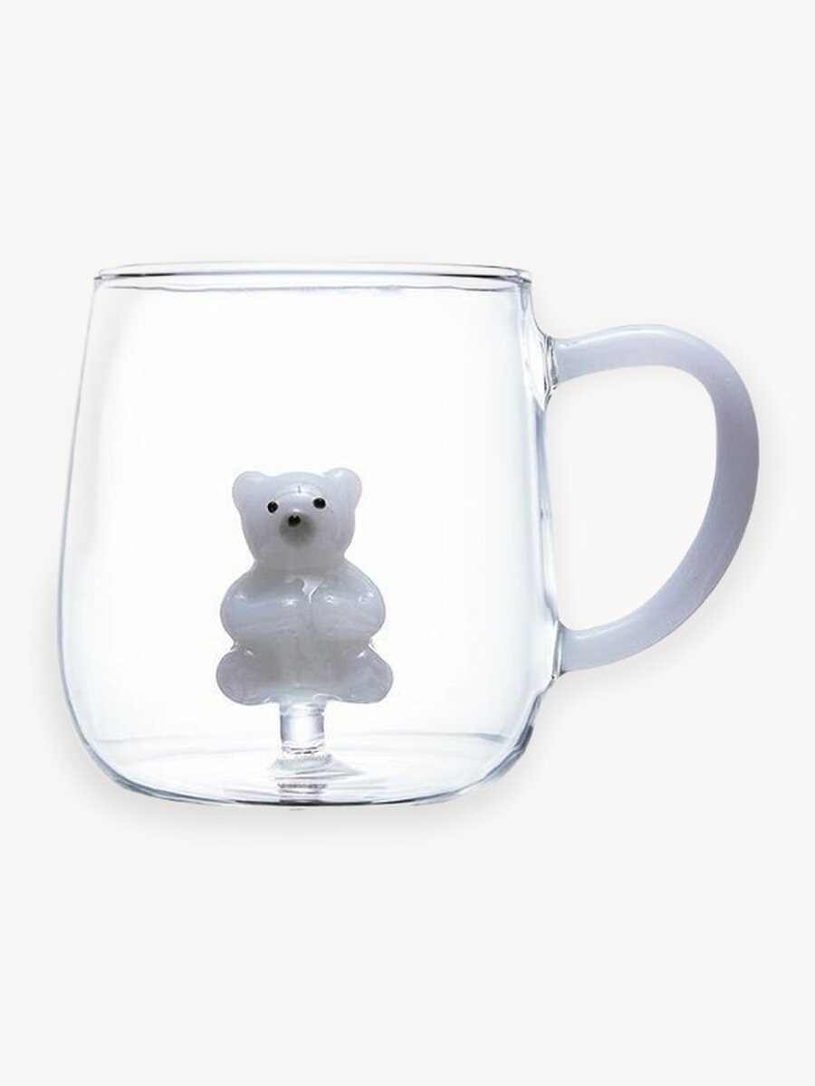 Кружка для чая и кофе с фигуркой "Белый мишка"