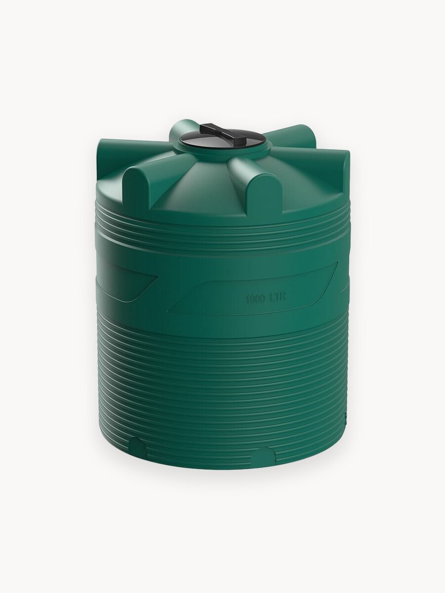 Емкость 1000 литров Polimer Group V1000 для воды зеленая