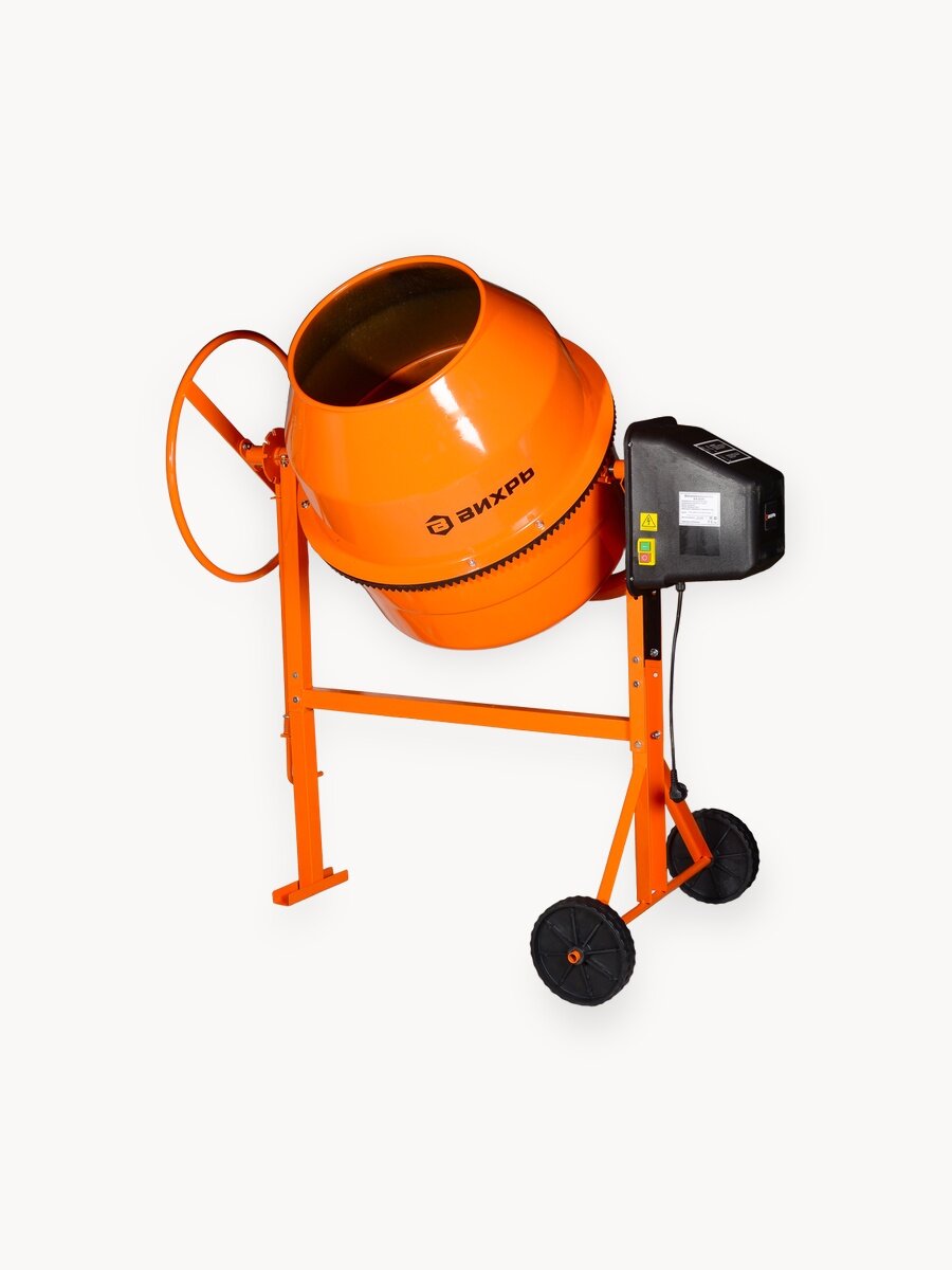 Бетономешалка Вихрь БМ-200П, 200 л, 32 об/мин, 1000 Вт, венец - полиамид