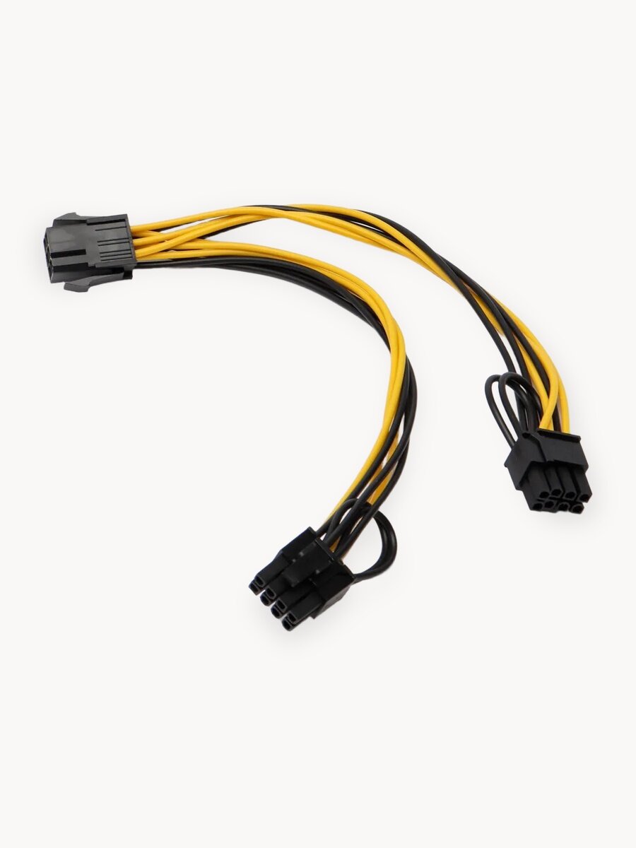 Переходник питания для видеокарт 6 PIN на 2 x 8 PIN (2 + 6 PIN)