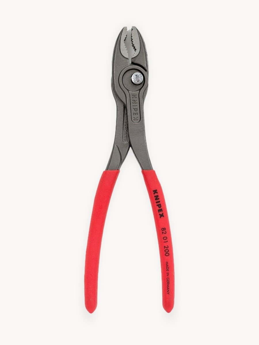 Клещи переставные KNIPEX TwinGrip с фронтальным и боковым захватами, зев 4-22 мм, 200 мм, обливные ручки KN-8201200