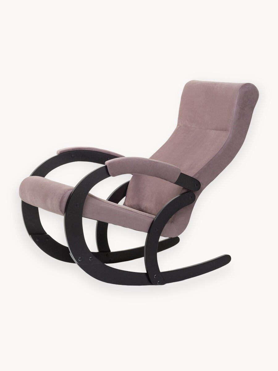 Кресло-качалка мягкое для отдыха дома в гостиную (Корсика, Светло-коричневый)