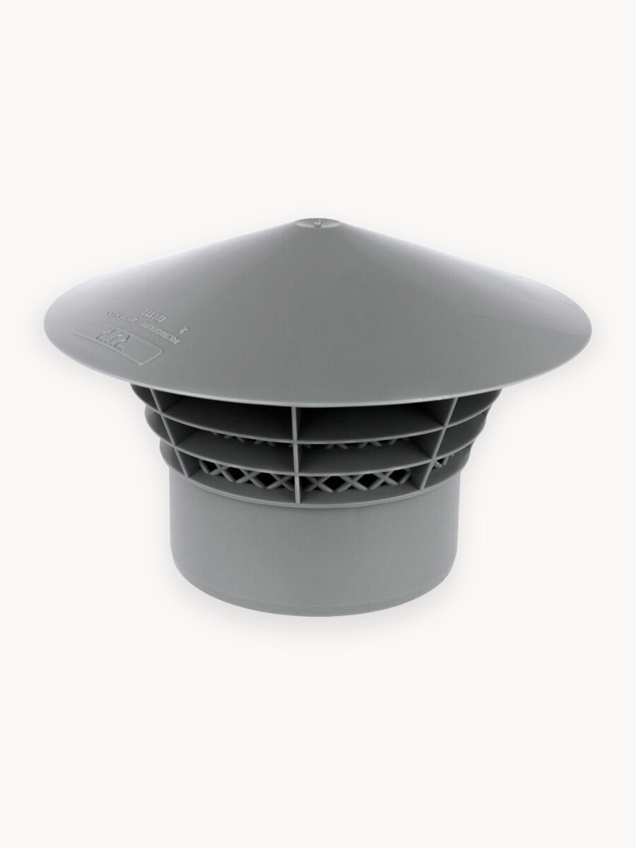 Зонт вентиляционный Политрон ВК ПП 110 NEW, полипропилен, серый