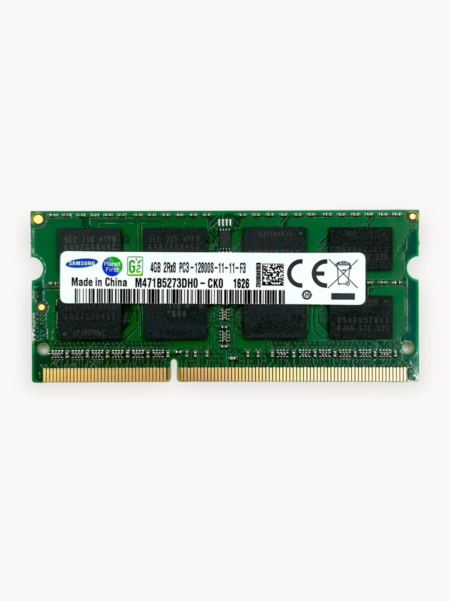 Оперативная память DDR3 4Gb 1600 Mhz Samsung M471B5273DH0-CK0 PC3-12800 So-Dimm для ноутбука