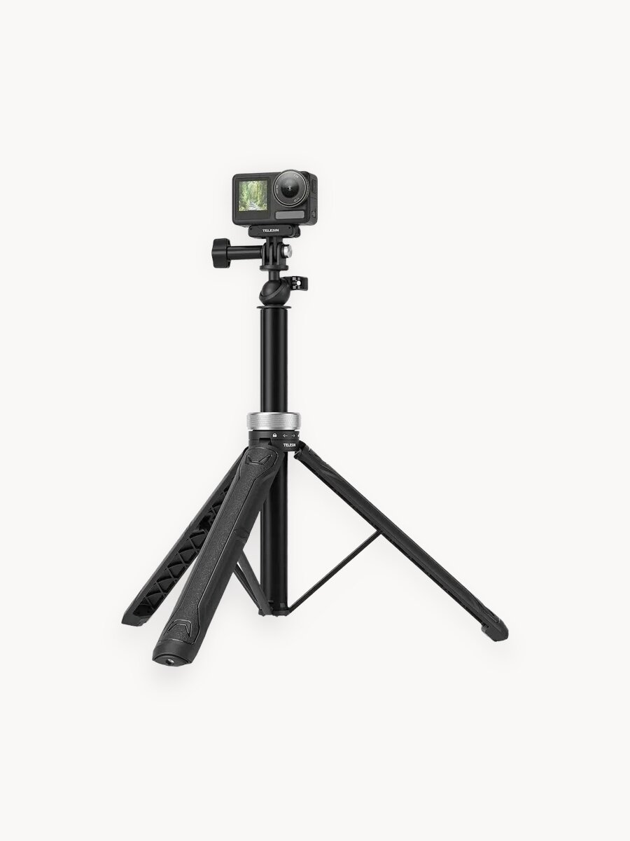 Selfie Stick с вращающимся регулируемым штативом TELESIN GoPro 12 / Action 3