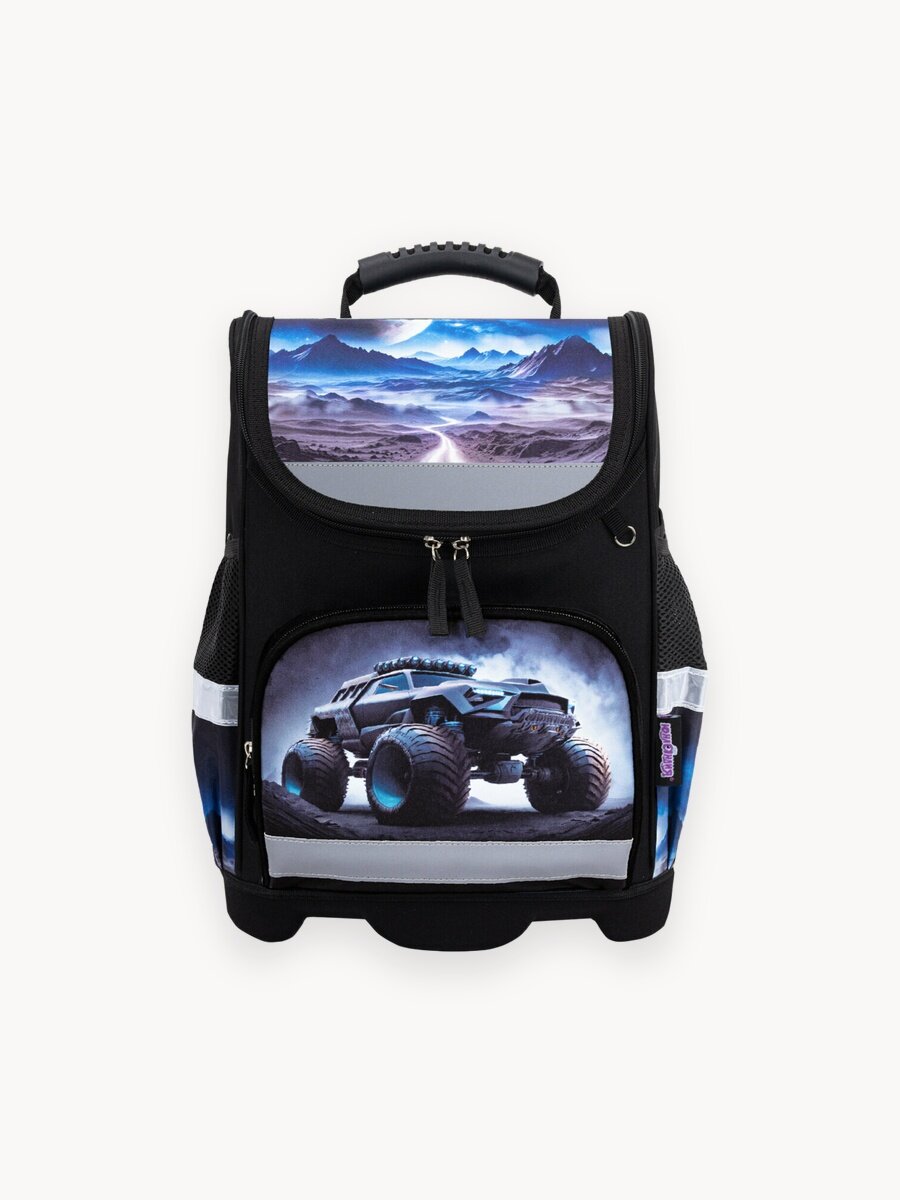 Рюкзак школьный для мальчика, портфель для первоклассника ортопедический, ранец детский в школу, 1 отделение и 3 кармана, Юнландия Wise, 273163