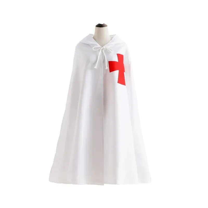 Мужской средневековый костюм викинга из полиэстера Л, White Cape