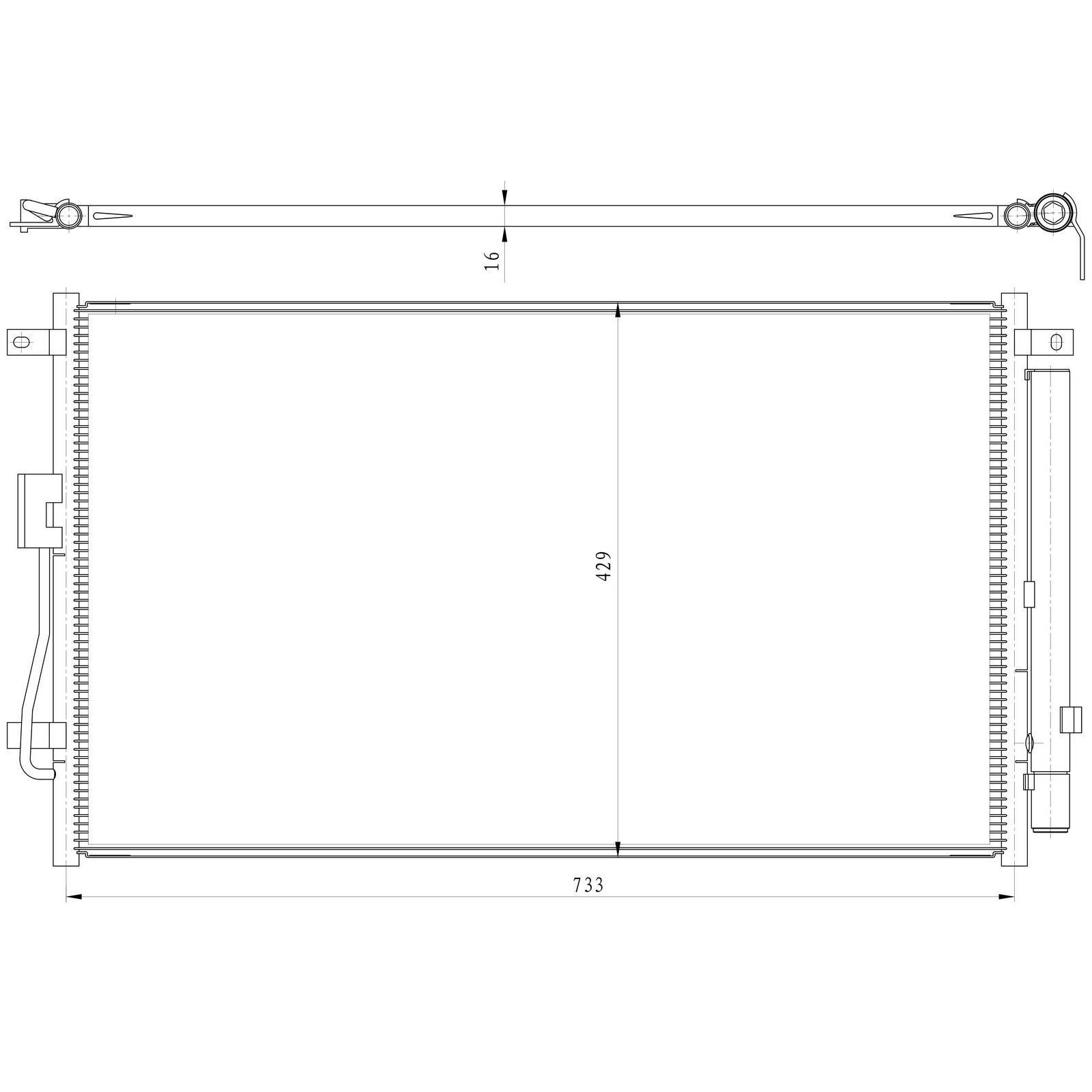 Радиатор кондиционера, для GAC GS8 II 2021- 2.0T oem 8115003DRS0000 арт LRAC3062