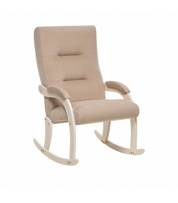 Кресло-качалка Leset Дэми, слоновая кость, ткань велюр, v18 бежевый
