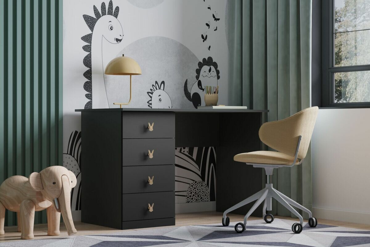 Письменный стол Банни-2 Черный Агат 120*75*60