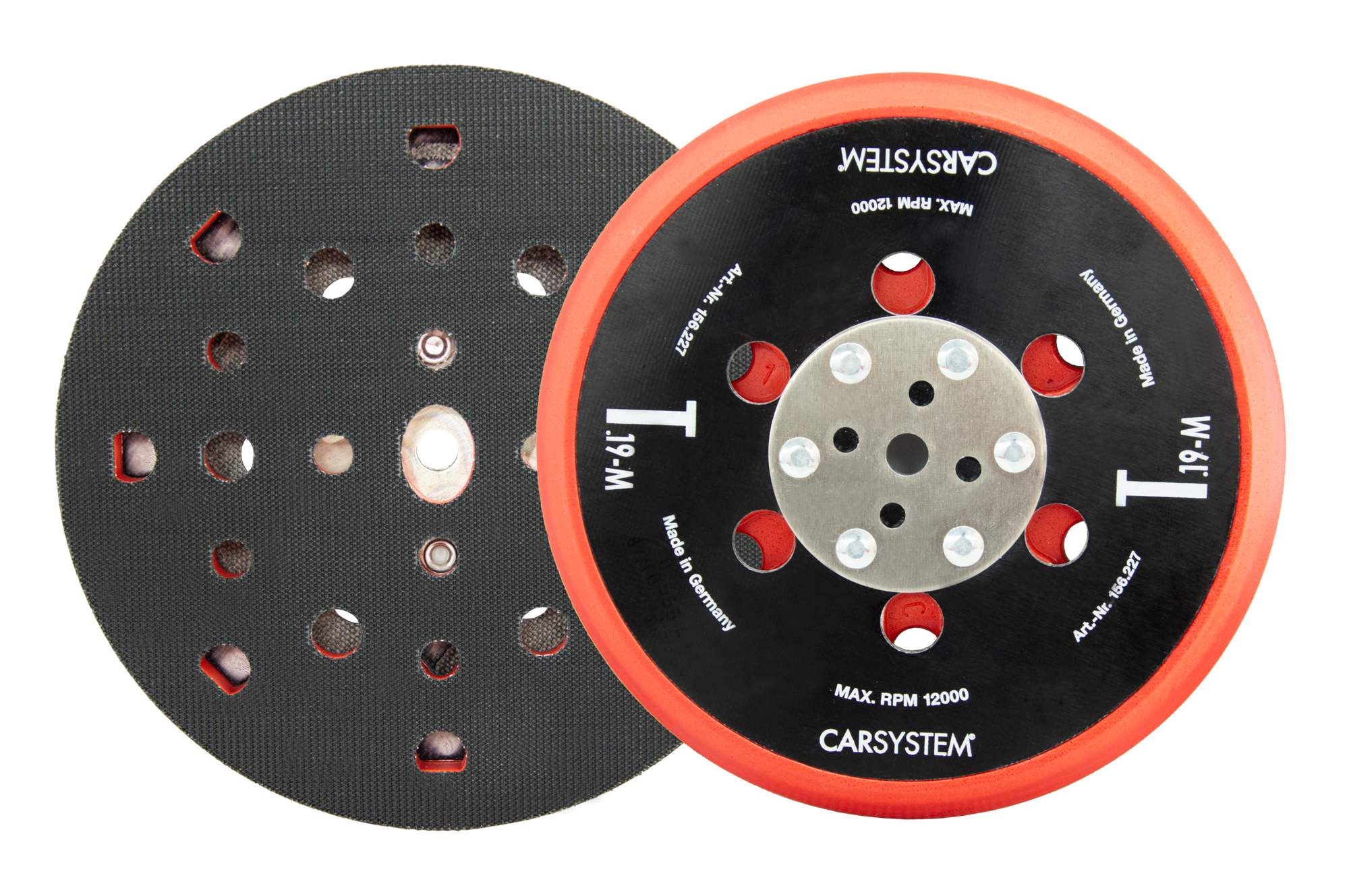 Тарелка шлифовальная CarSystem Excenter Back Pad T.19-H D150мм, 25 отв. жесткая