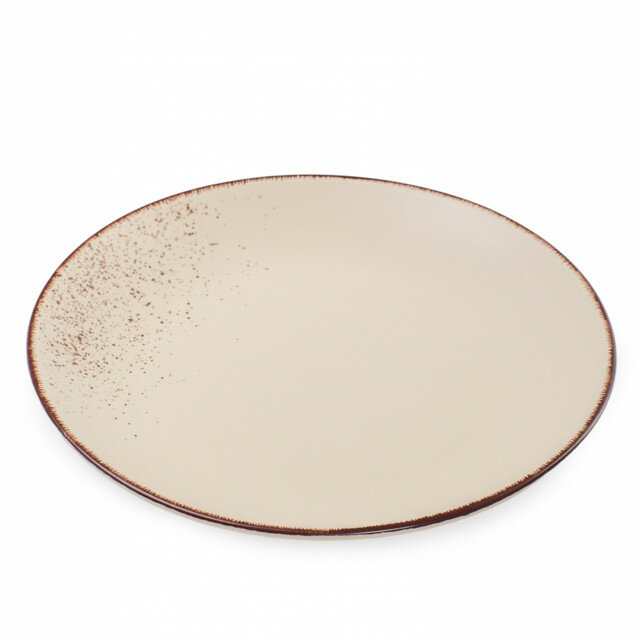 DOMENIK Ohsplash тарелка обеденная 24см керамическая бежевого цвета для сервировки стола