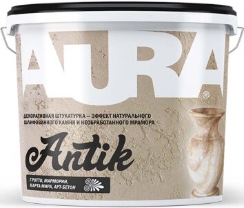 Декоративная штукатурка AURA Antik с эффектом натурального камня и необработанного мрамора 8кг