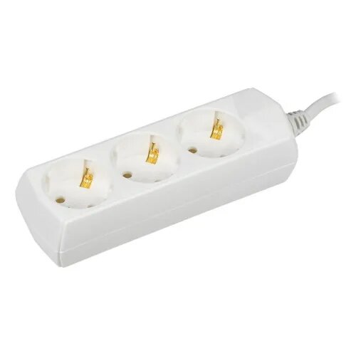 Сетевой удлинитель IEK У03, 1.5м, белый [wyp10-10-03-d15-z-g]