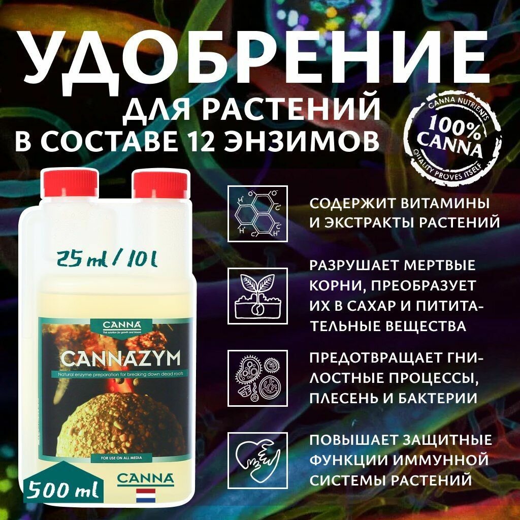 Удобрение с комплексом энзимов для растений Canna CannaZym 0.5 л.