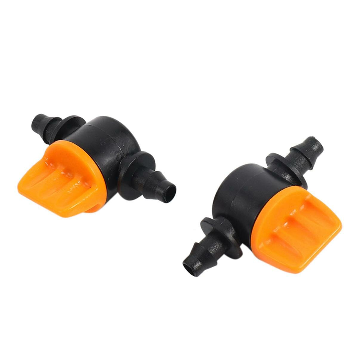 JDXHLAU Мини-клапан с 4/7 мм шлангом для полива сада, зазубренный клапан управления потоком воды, сельскохозяйственные инструменты, фитинги для полива 20 шт.