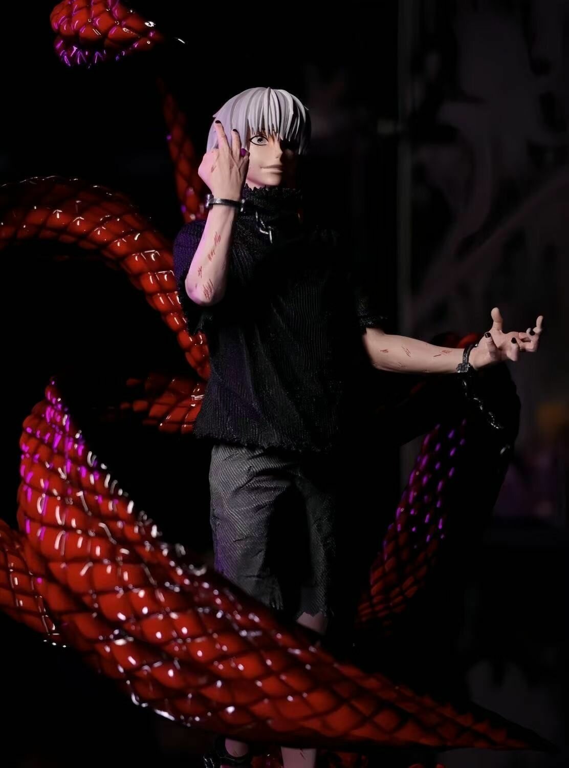 Фигурка Кен Канеки из Токийского Гуля 35 см чёрный металл статичная для мальчиков